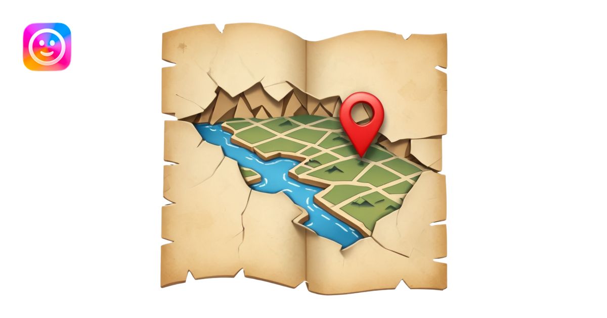 a broken map emoji | AI Emoji Generator