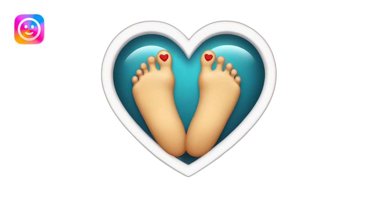 Feet on heart emoji | AI Emoji Generator