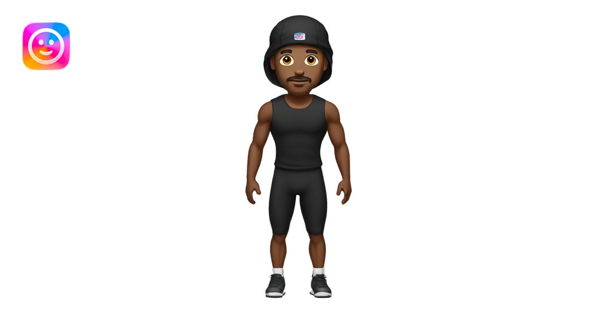 black man, little moustache, black durag, football jogging, full body ...