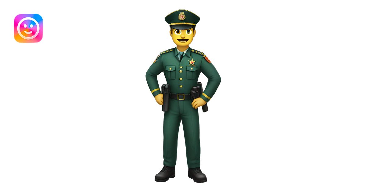Guardia civil diciendo ok emoji | AI Emoji Generator