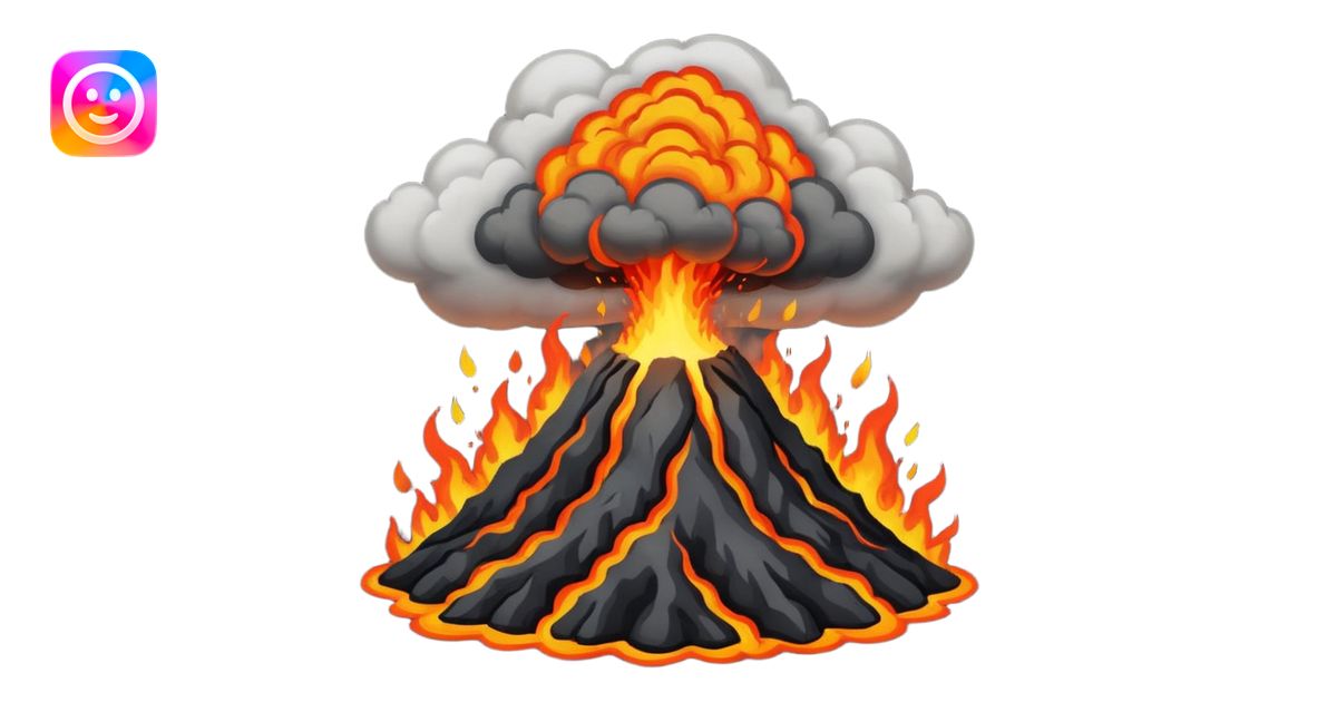 Volcanic eruption emoji | AI Emoji Generator