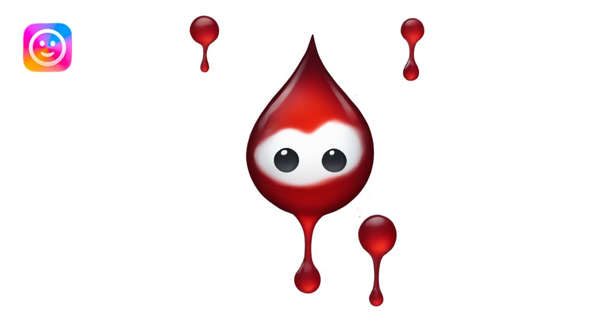 3 Blood droplets emoji | AI Emoji Generator