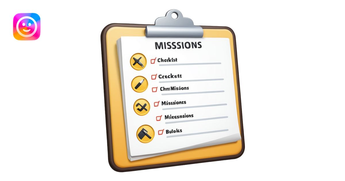 task to do or missions regarding a job role 📋 emoji | AI Emoji Generator