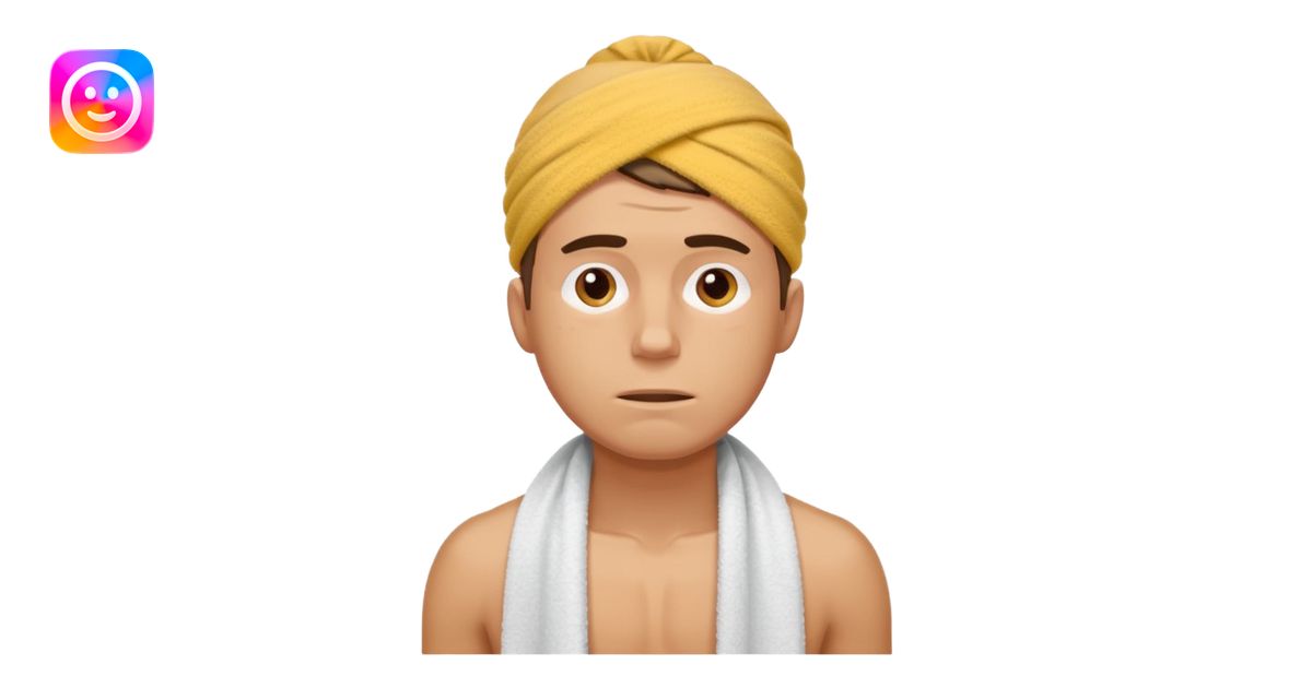 young tired man after training emoji | AI Emoji Generator