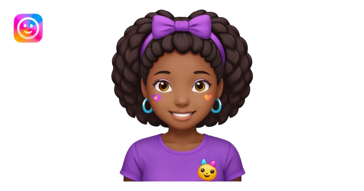 TWITCH EMOTES KAWAII BLACK GIRL emoji | AI Emoji Generator