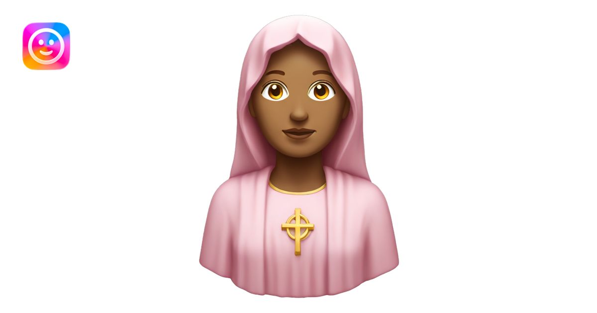 Light pink mother Mary statue emoji | AI Emoji Generator