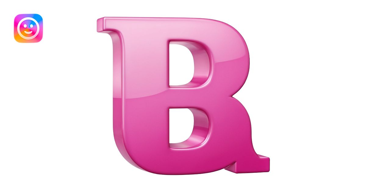 mix color pinks 3d letter p emoji | AI Emoji Generator