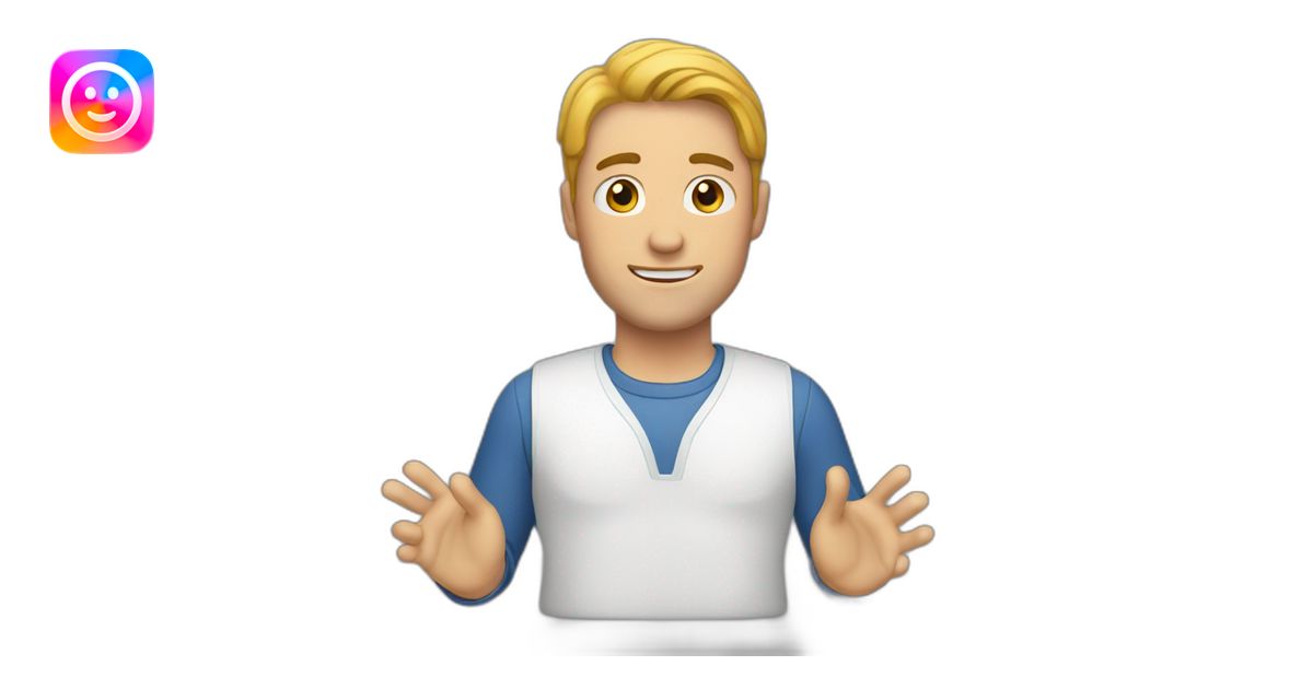 white man with both hands in cast emoji | AI Emoji Generator