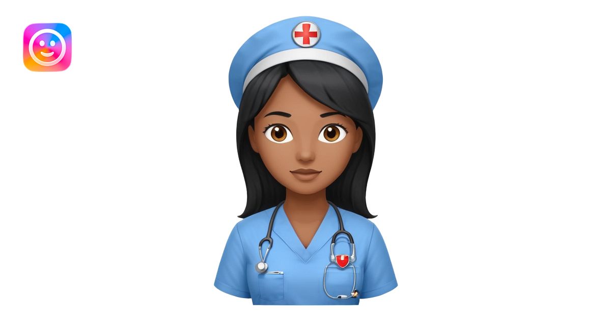 pretty brown skin nurse with long black hair and brown eyes in light ...