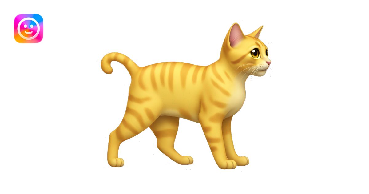Yellow lombax-cat full body emoji | AI Emoji Generator