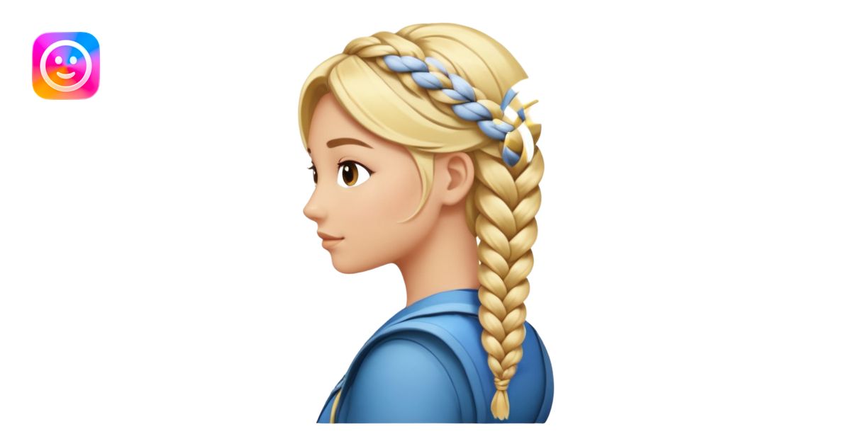 a secluded blonde piece of a hair braid emoji | AI Emoji Generator