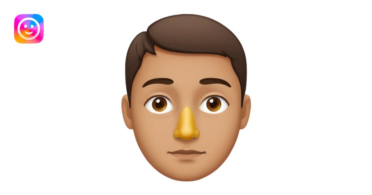 Paint on only nose, half body, shape face. emoji | AI Emoji Generator
