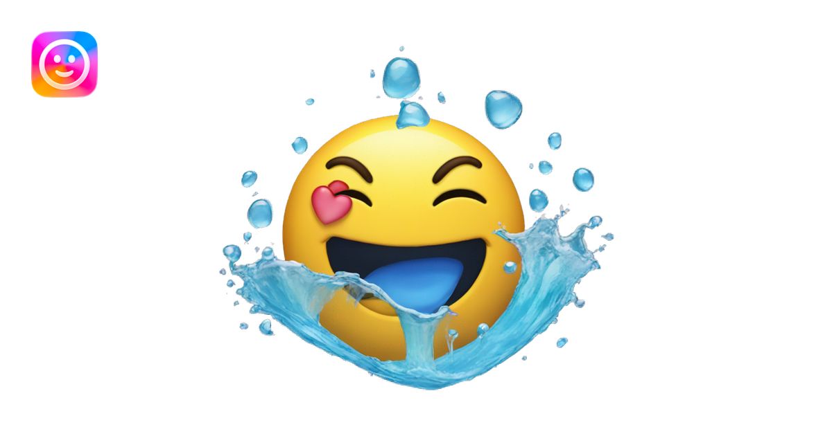 collage salivating emoji with heart eyes emoji and water emoji | AI ...