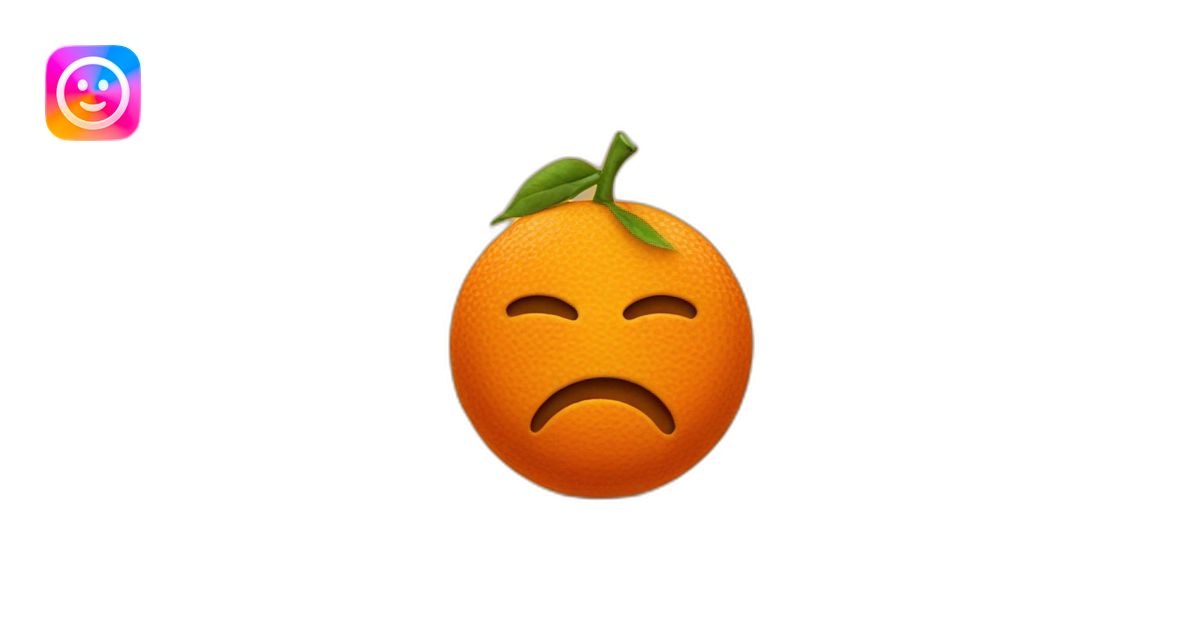 sad orange emoji | AI Emoji Generator