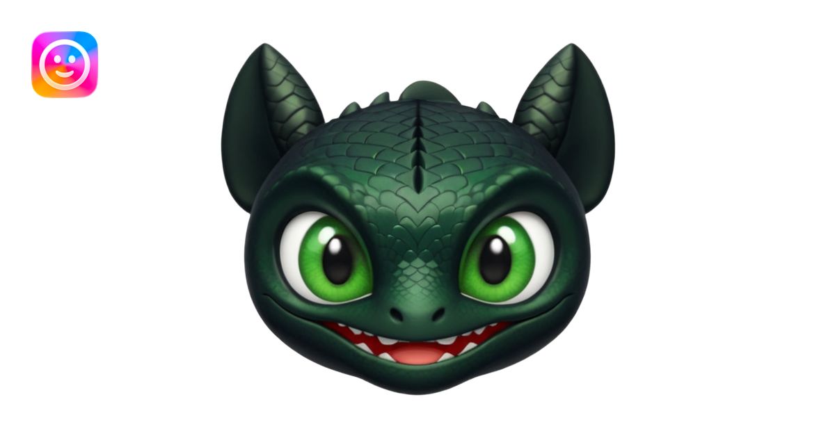 Toothless face only from how to train your Dragon emoji | AI Emoji ...