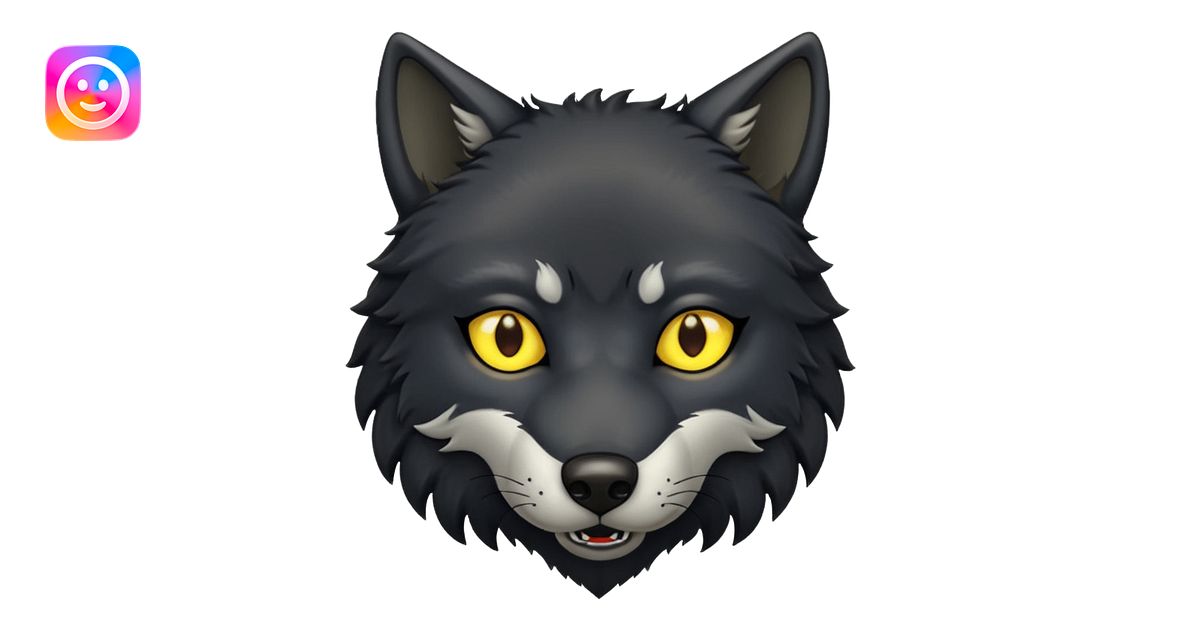 i want an black wolf it should look dangerous emoji | AI Emoji Generator