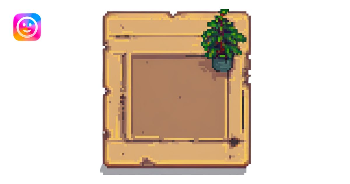 wooden board pixel art style, no background illustration | AI Emoji ...