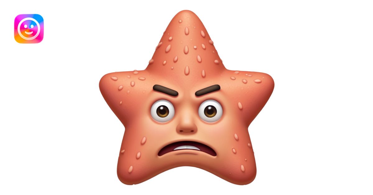Patrick star close up face, super detailed with pores, extra detail in ...