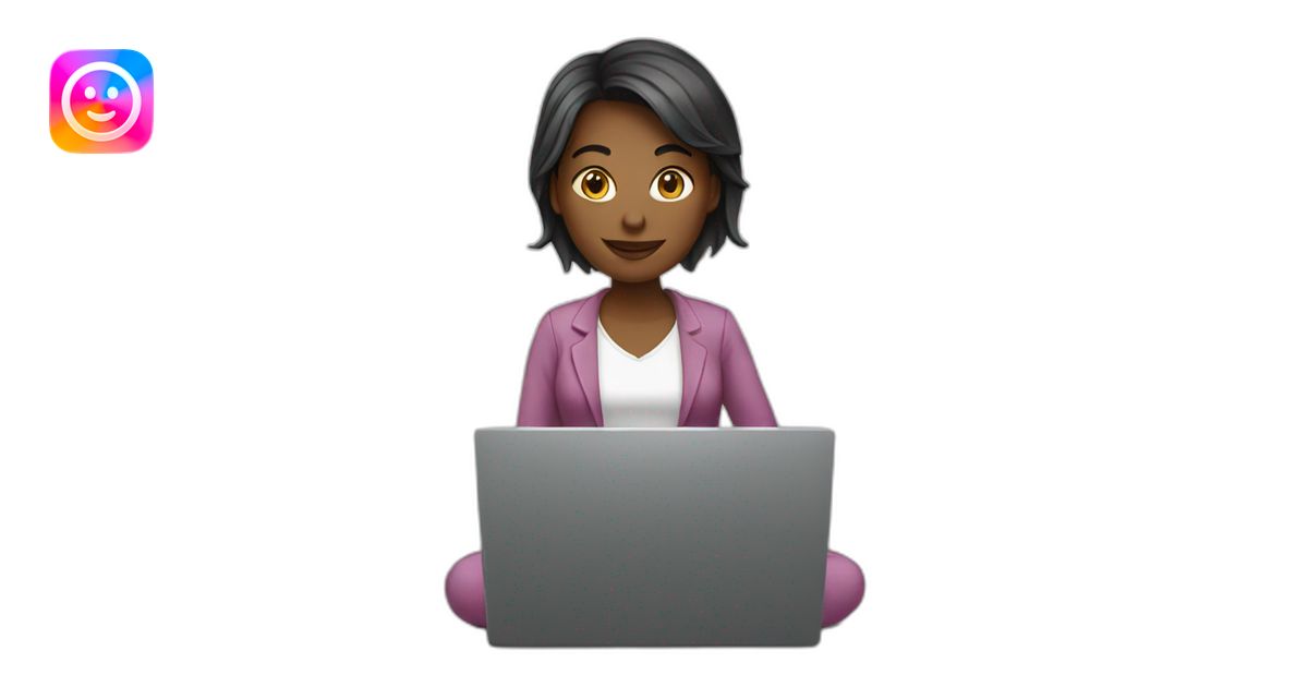Women with laptop emoji | AI Emoji Generator