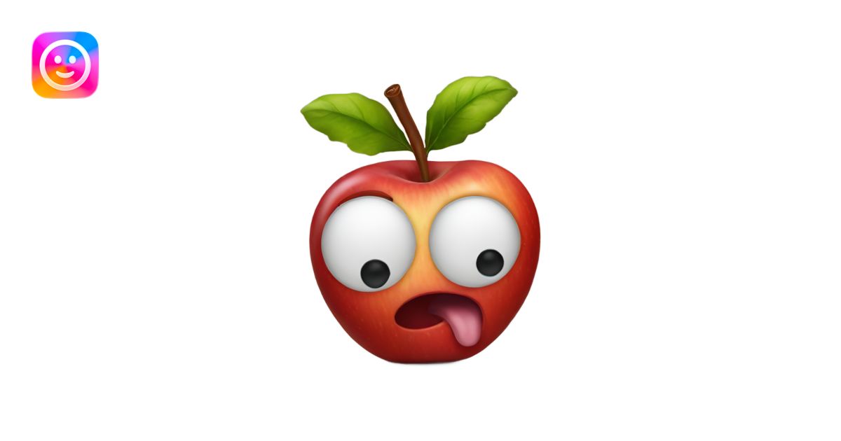 Apple. Worm. emoji | AI Emoji Generator