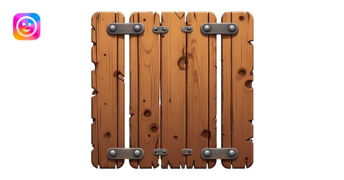 Wooden plank with nails emoji | AI Emoji Generator