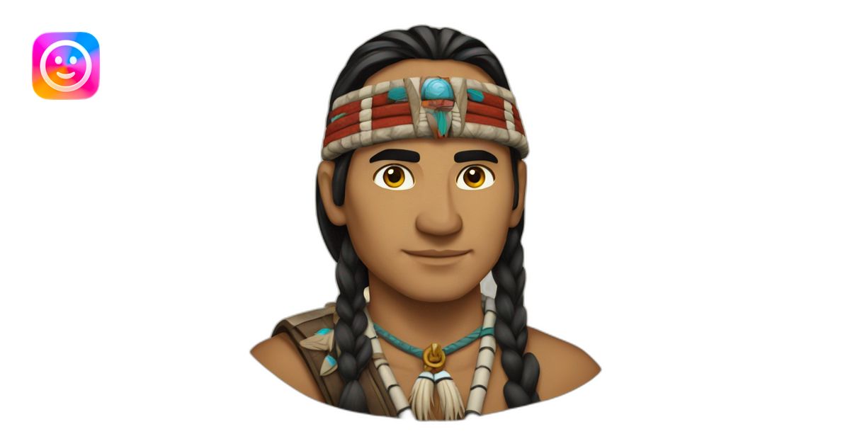 Joseph Brant leading the native american tribe emoji | AI Emoji Generator