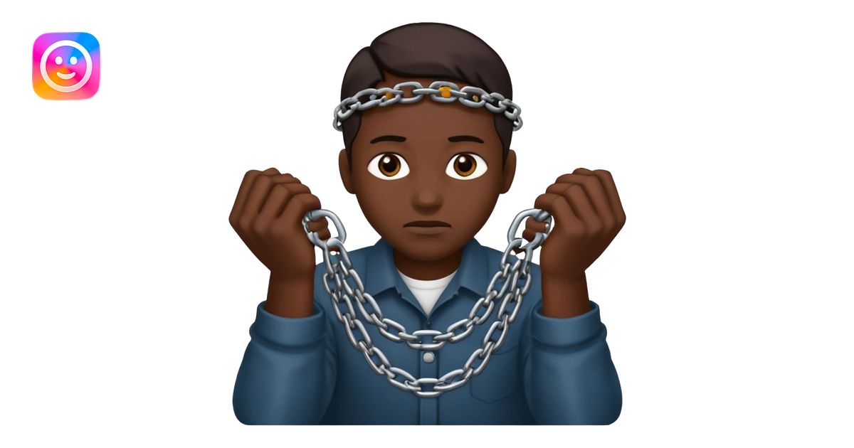 slavery chained hands and head emoji | AI Emoji Generator