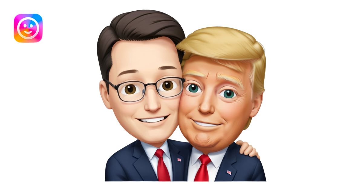 Pierre Poilievre and Donald Trump in love with each other emoji | AI ...