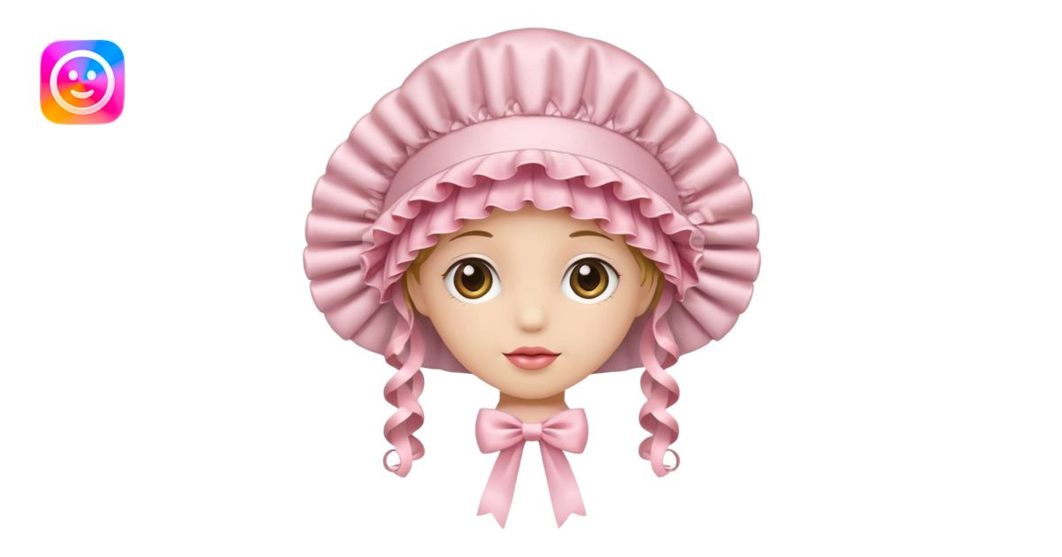 light pink. bonnet emoji | AI Emoji Generator