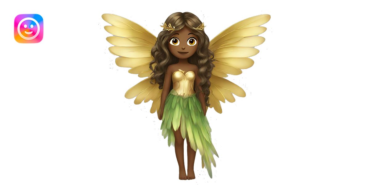 big wings, Beautiful, fairy, gold, brown, dark green, green, long hair ...
