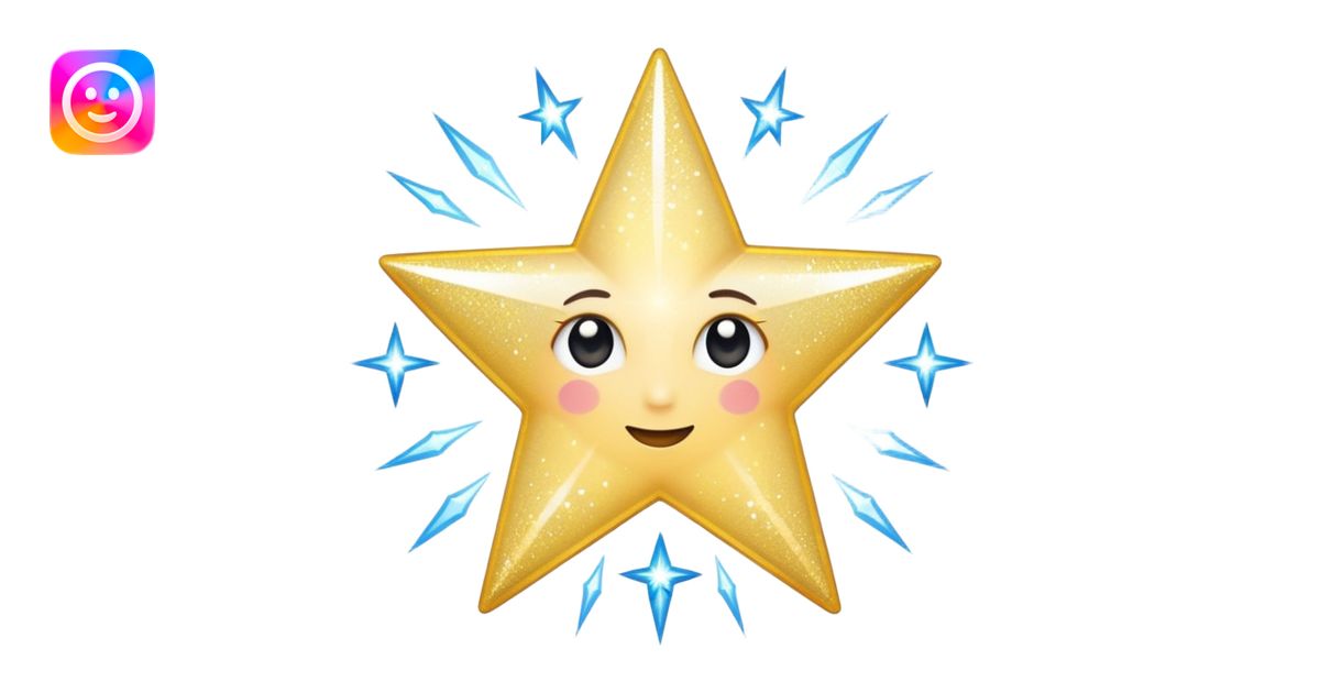 white glory star glitter emoji | AI Emoji Generator