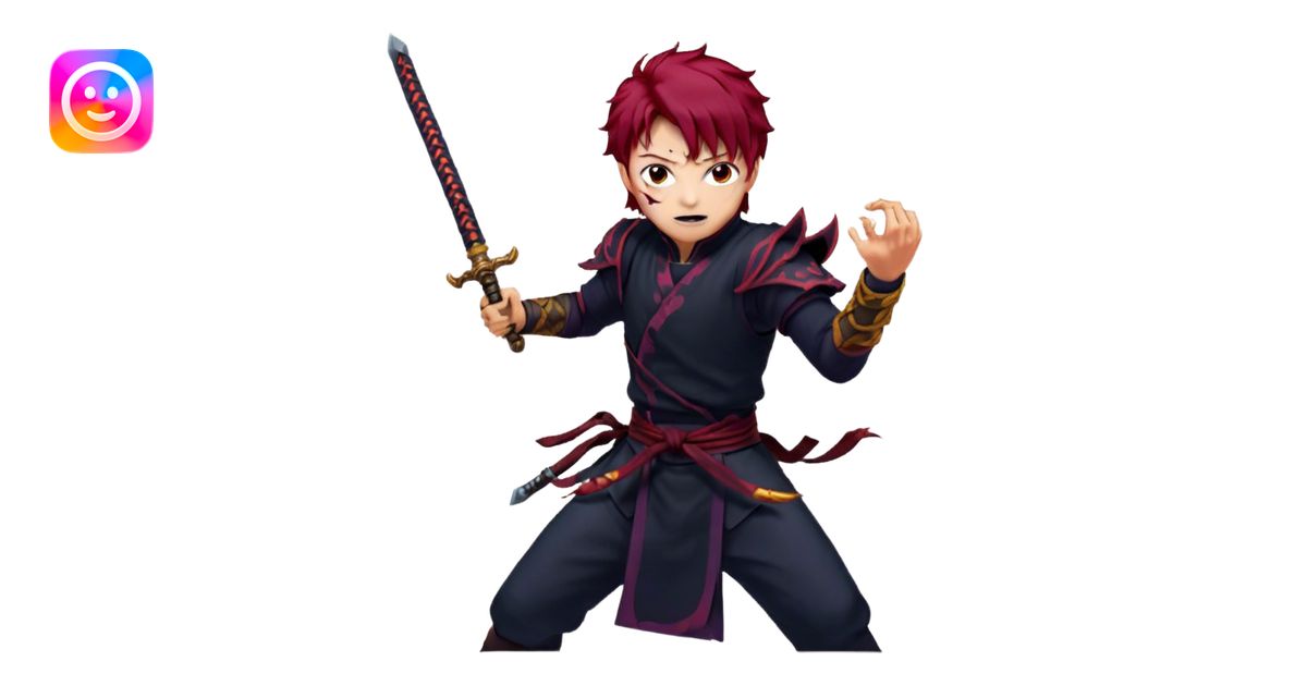 Icon for Kimetsu no Yaiba: Tanjiro Kamado wielding his sword in a ...