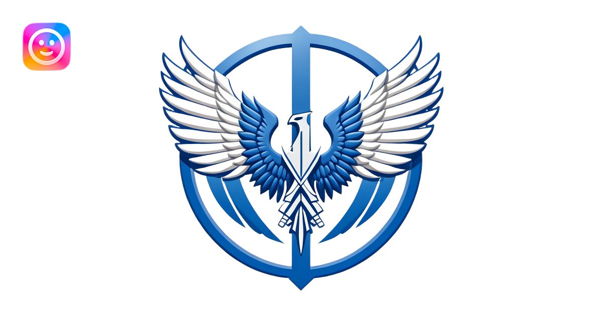 Wings of Freedom logo from Attack on Titan, overlapping blue and white ...