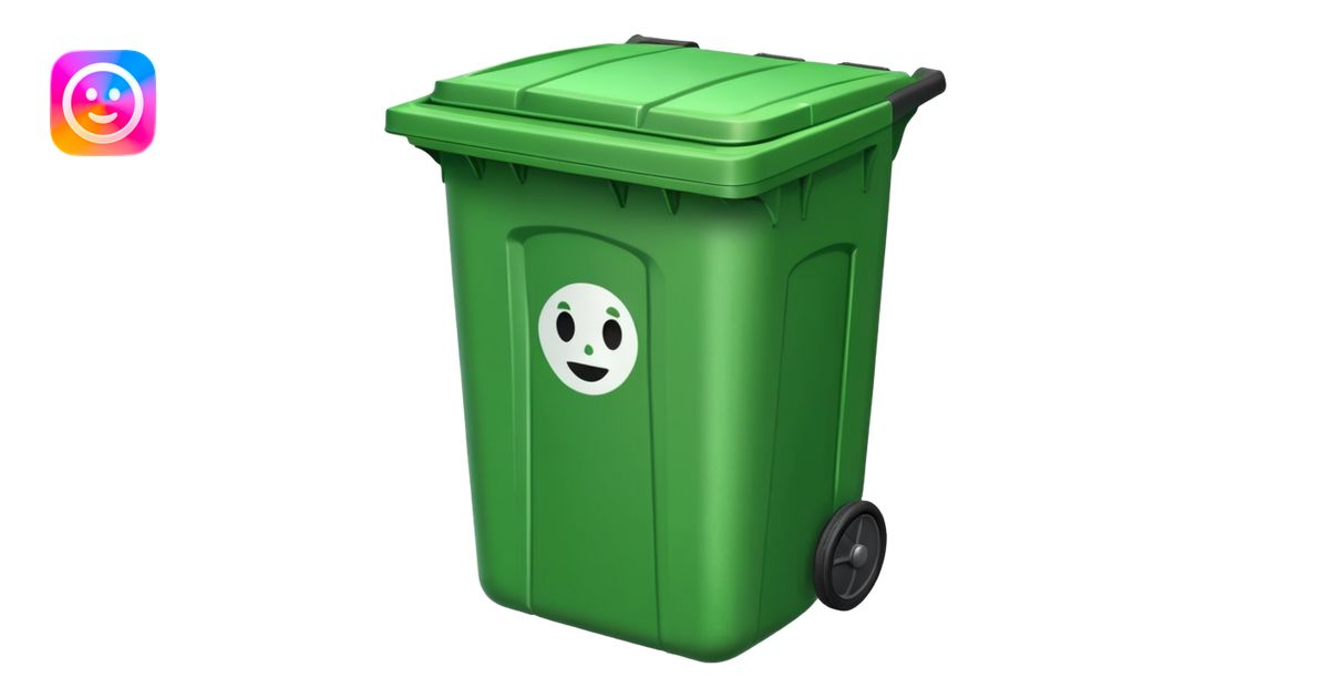 Green wheely bin emoji | AI Emoji Generator