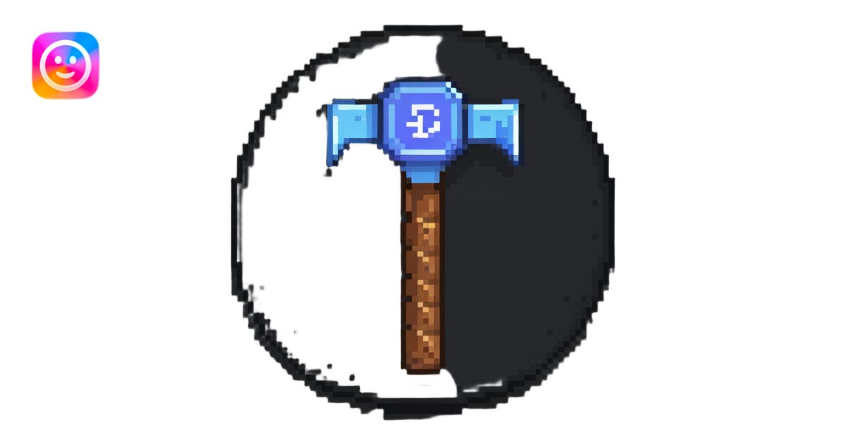 Discord-style moderator badge with hammer symbol illustration | AI ...