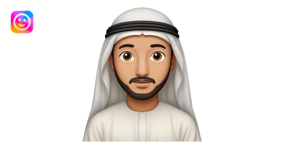 Emirati guy wearing white emoji | AI Emoji Generator