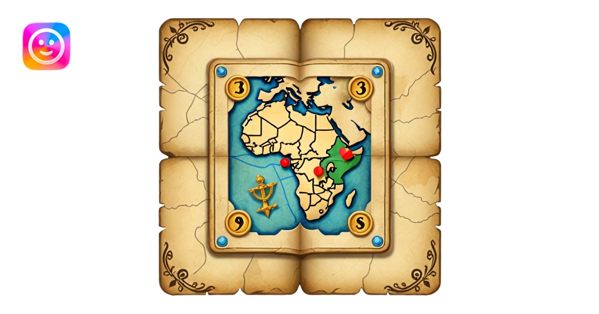 tarot card with a map on it emoji | AI Emoji Generator