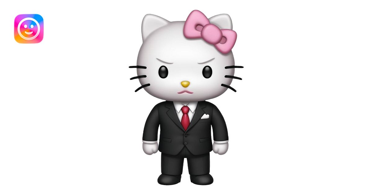 Mafia boss hello kitty emoji | AI Emoji Generator
