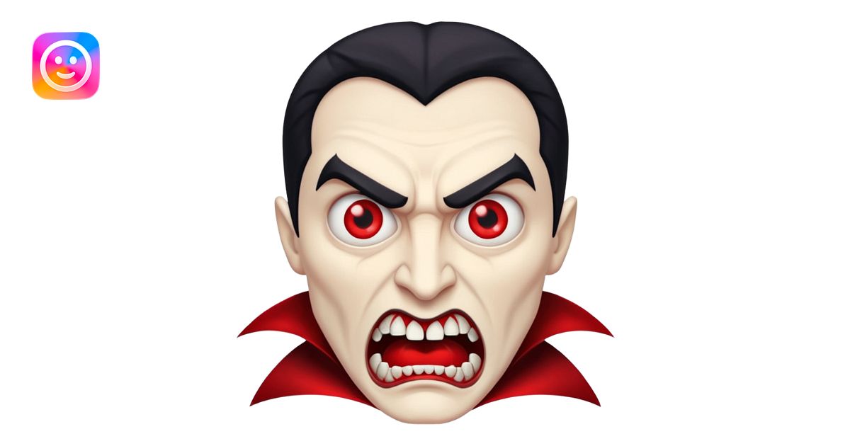 angry dracula face emoji | AI Emoji Generator