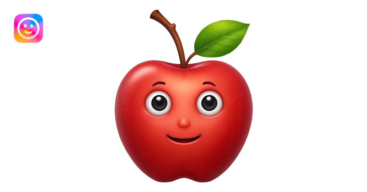 worm make a hole on apple emoji | AI Emoji Generator