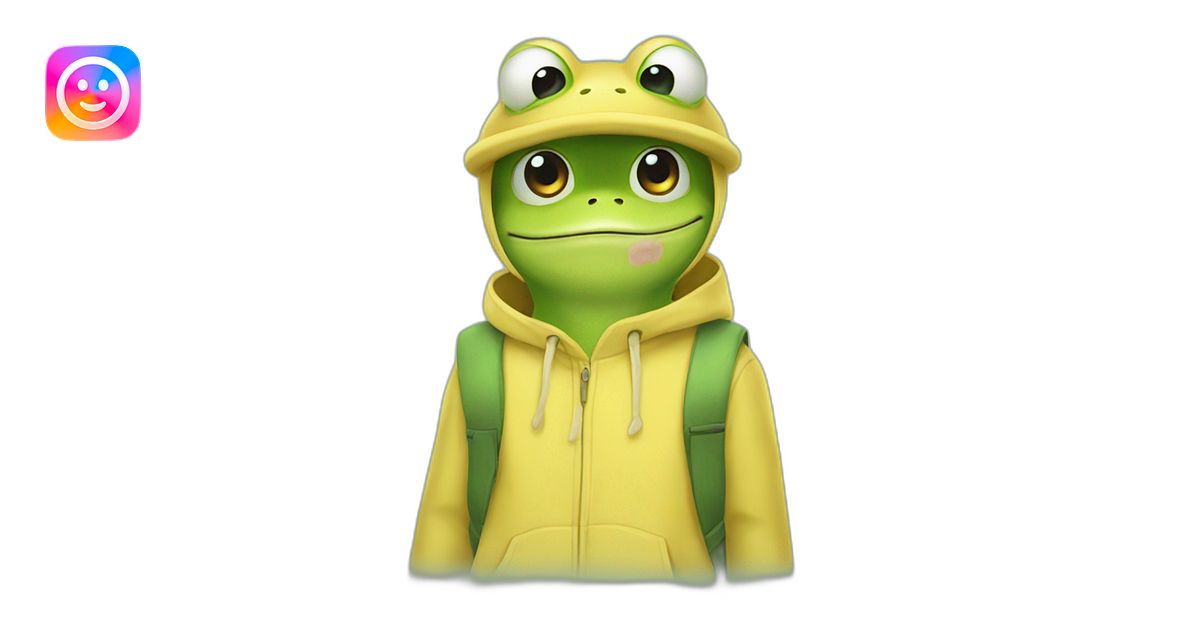 Pepo the frog in Pikachu emoji | AI Emoji Generator