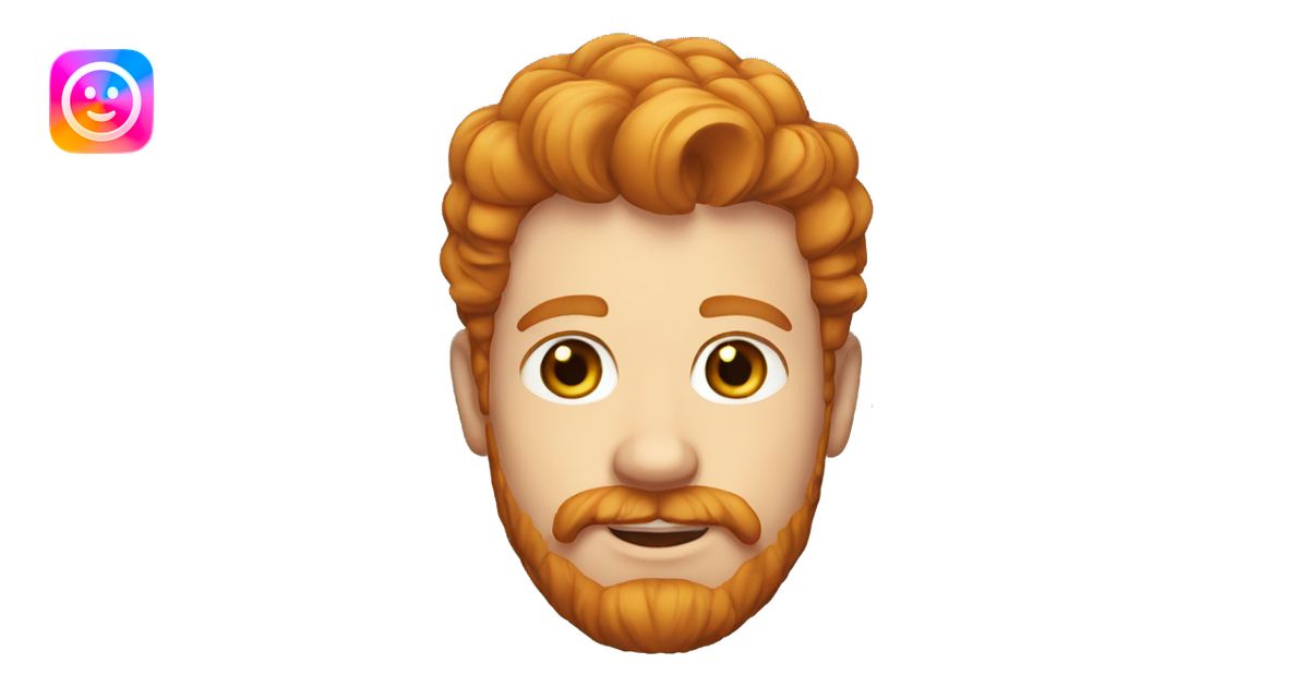 Portrait, Irish Male, 34, Ginger, Facial Hair emoji | AI Emoji Generator