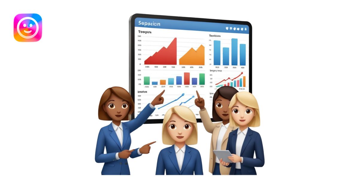 group of people pointing at a digital presentation screnn full of ...