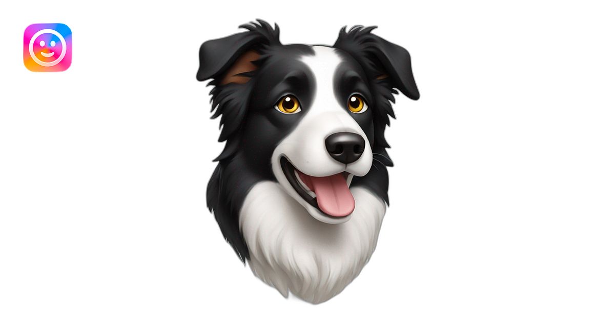 cute border collie emoji | AI Emoji Generator