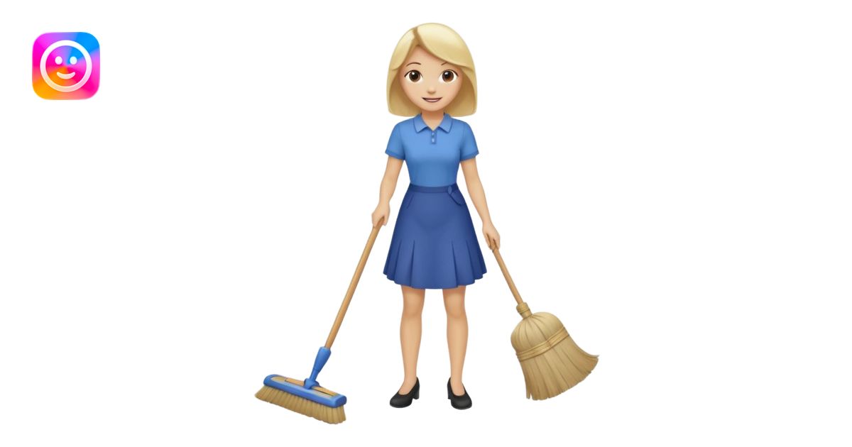 lady sweeping dust emoji | AI Emoji Generator