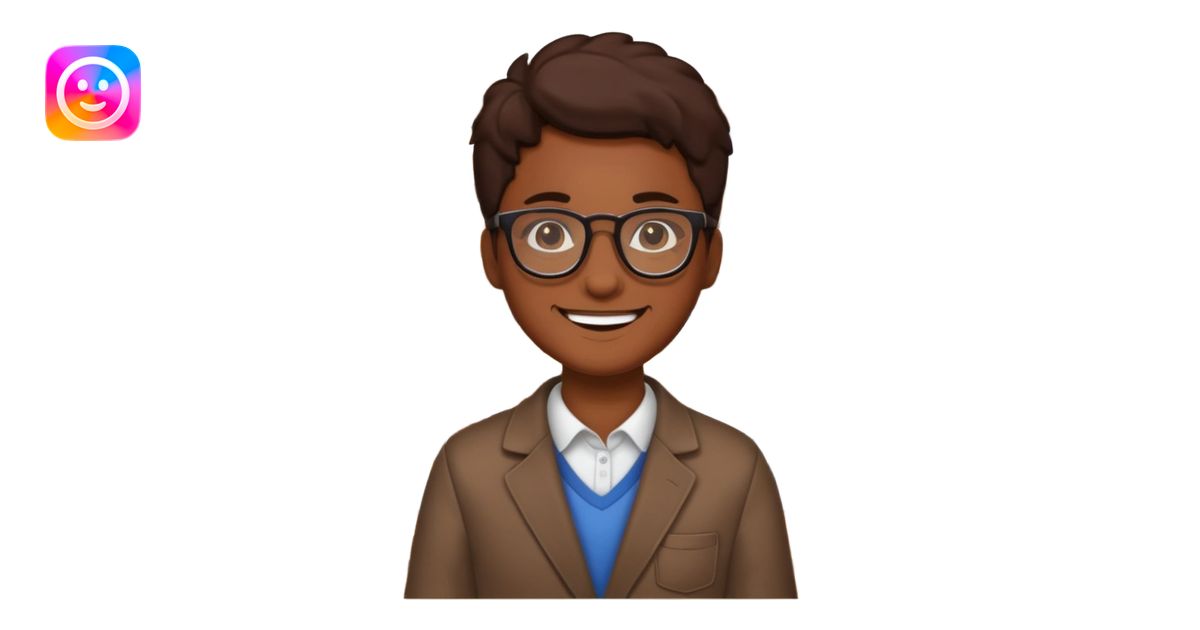 grown 2D line-drawn character + small shop emoji | AI Emoji Generator