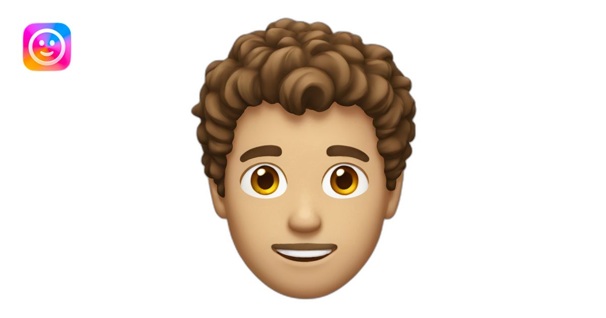 guy with brown shaggy hair and short stubble emoji | AI Emoji Generator