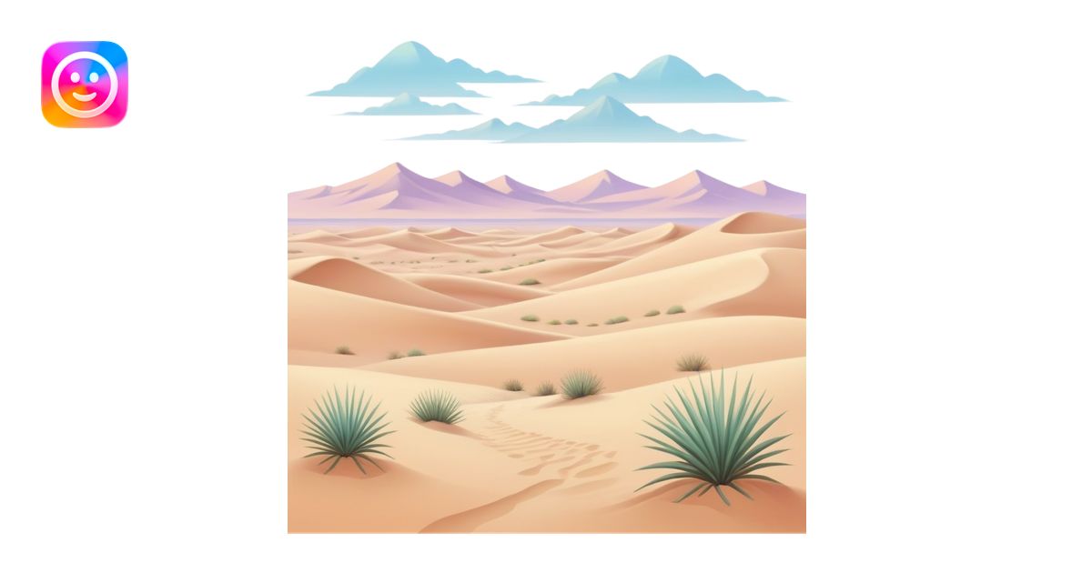 pastel boho desert landscape emoji | AI Emoji Generator