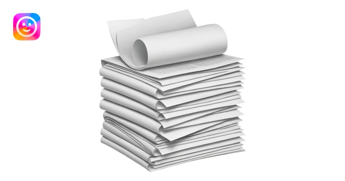 Pile of papers emoji | AI Emoji Generator