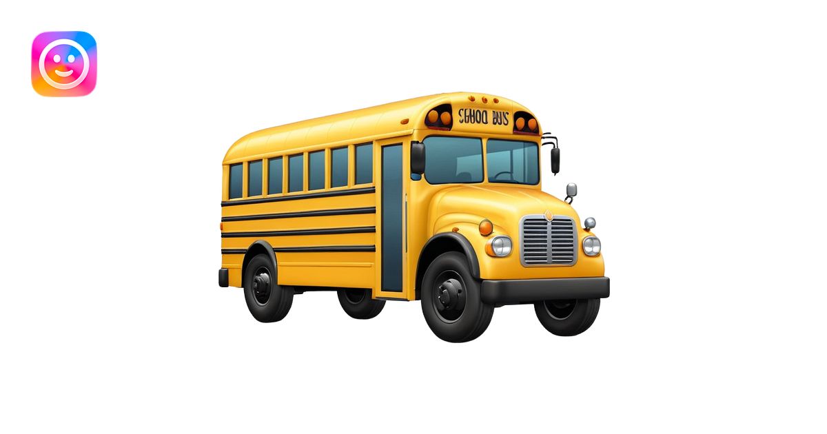 classic yellow school bus emoji | AI Emoji Generator